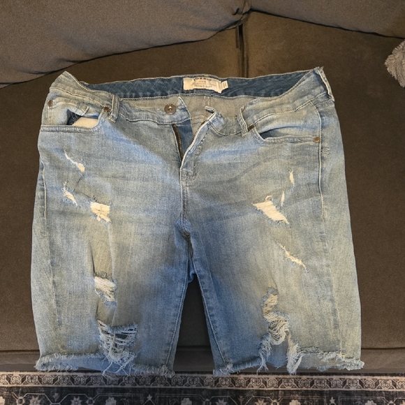 torrid | Shorts | Torrid Light Blue Distressed Denim Shorts | Poshmark